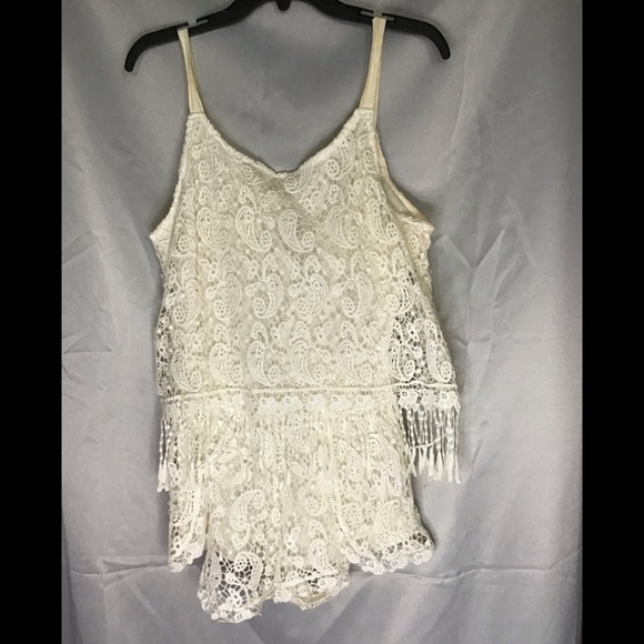 fashion on earth | Pants & Jumpsuits | Playsuit White Lace By Fashion ...